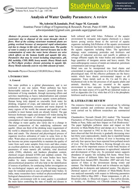 ENE ppt on river data and analysis of the river | PPT