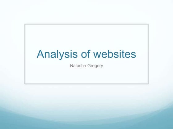 Website analysis | PPTX