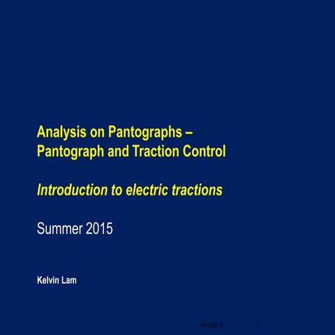 Pantograph I - Analysis on Pantographs & Traction Control | PDF