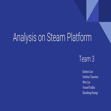 Analysis on steam platform | PPTX
