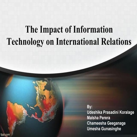 Analysis on the impact of information technology on international ...