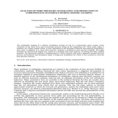 Analysis pore pressuregen | PDF
