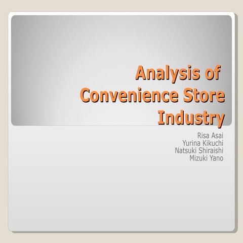 Convenience Store Sector | PPT