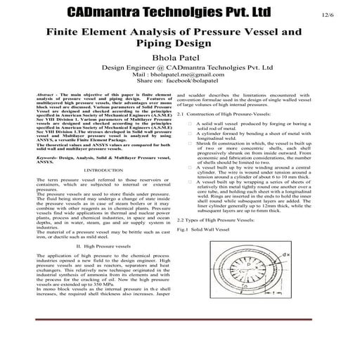 Stiffening Ring Design on PV Elite for External Pressure Acting on Thin ...