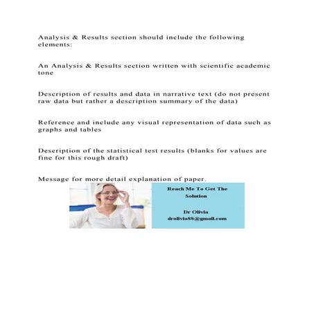 Analysis & Results section should include the following elements.docx
