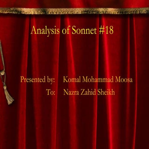 Analysis sonnet 18 | PPTX