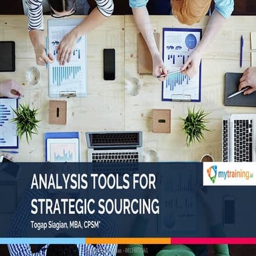 Analysis Tools for Strategic Sourcing | PDF