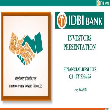 Analyst_June_2024 IDBI Bank presentation | PDF