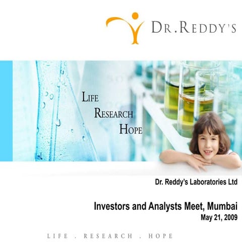 Dr. Reddy's Analyst Meet Presentation - 2009 | PDF