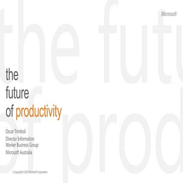 Microsoft Australia Analysts briefing | PPT