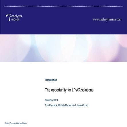 Analysys Mason - the opportunity for LPWA solutions | PDF