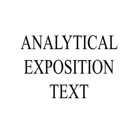 Analytical Exposition Text | PPTX