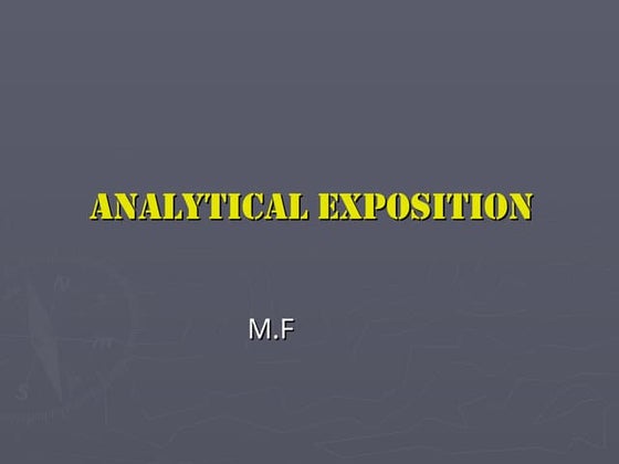 Analytical exposition 1 | PPT