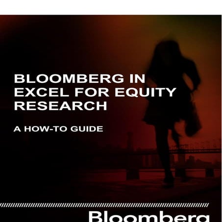 Analytical tools-bloomberg-equity-research-in-excel | PDF