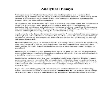 Analytical Essays.pdf