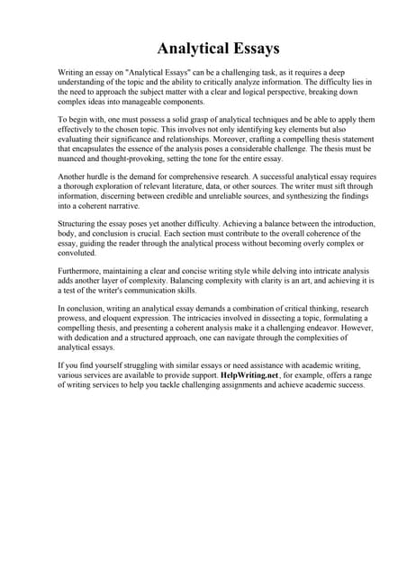 Analytical Essays.pdf Analytical Essays.pdf