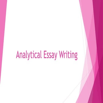 Analytical essay writing.pptx and also an extansive | PPTX