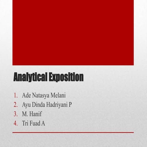 Analytical exposition | PPTX