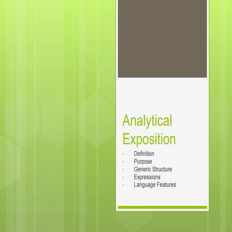 Analytical exposition | PPT