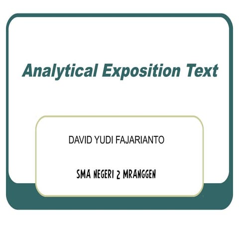Analytical exposition text | PPT