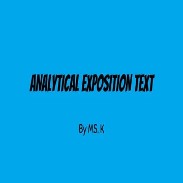 Analytical Exposition Text | PPTX