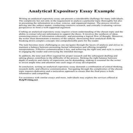 Analytical Expository Essay Example. University of Phoenix | PDF
