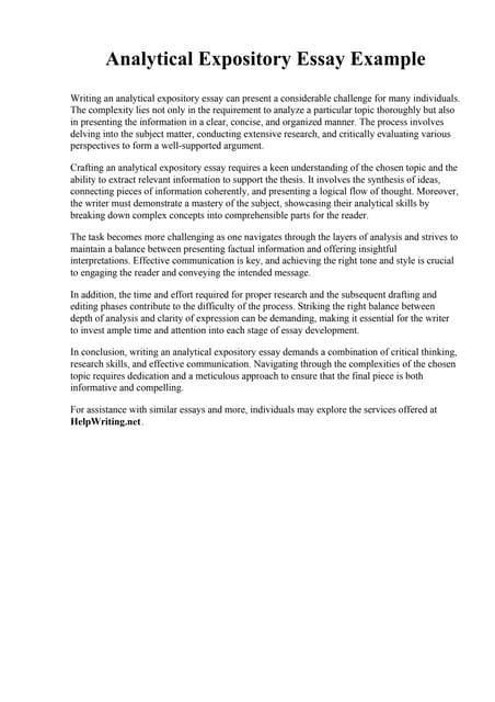 Analytical Essay Examplepdf 6675