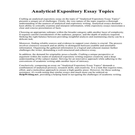 Analytical Response Essay | PDF