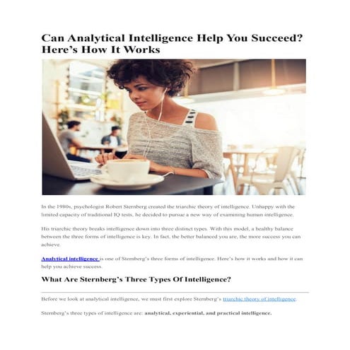 Analytical intelligence | PDF