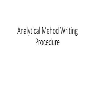 Analytical Mehod Writing Procedure.pptx
