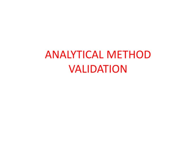 Method Validation - Limit of Detection, Quantitation limits and ...