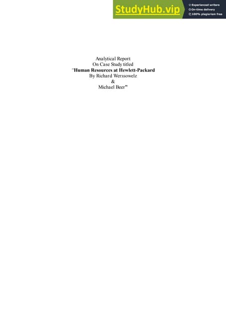 Complete the Hewlett-Packard Case Study Analysis. Answer all the q.docx
