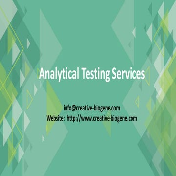 Analytical testing services | PDF
