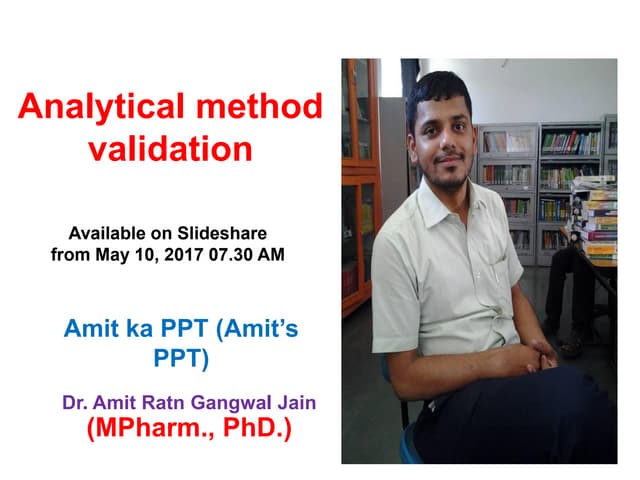 analytical method validation and validation of hplc | PPT