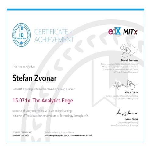Analytic Edge Certificate | PDF