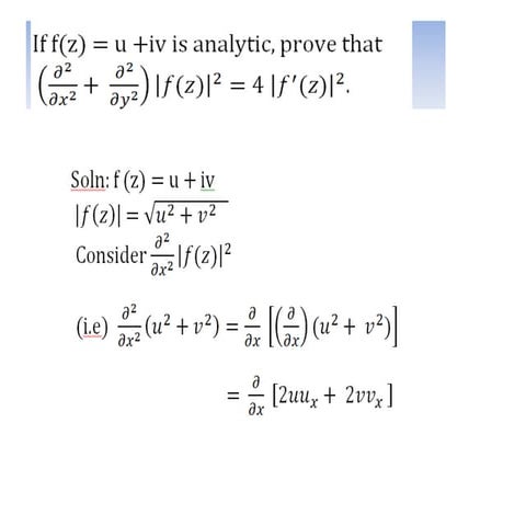 Analytic Functions 2 Ppt