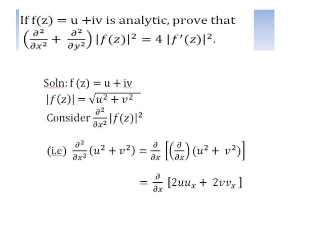 Analytic Functions 2 Ppt