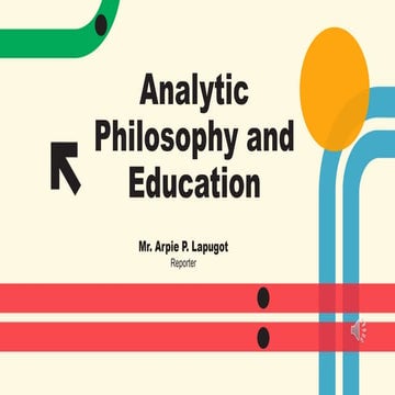 Analytic Philosophy in Education- a report | PPTX