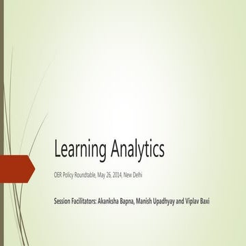 Educational Data Mining Learning Analytics Issue Brief Overview