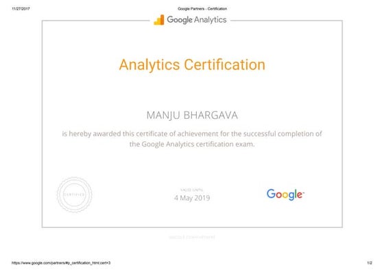 Google Partners - Analytics | PPT