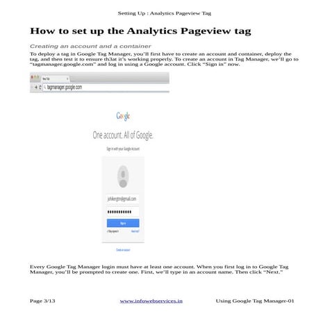 Google Tag Manager - Setting Up Analytics Pageview Tag -01 | PDF | Web Development | Internet