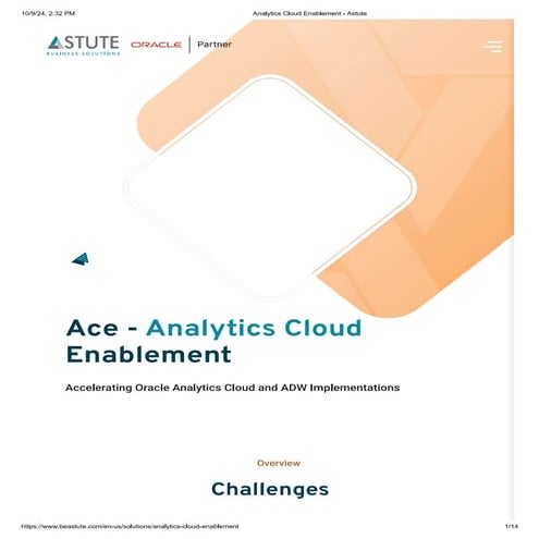 Analytics Cloud Enablement - Astute Business Solutions | PDF