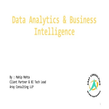 Data Analytics & Decision Making | PPTX