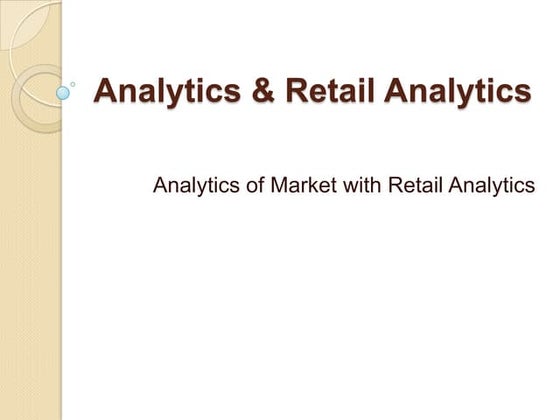 Analytics | PPT
