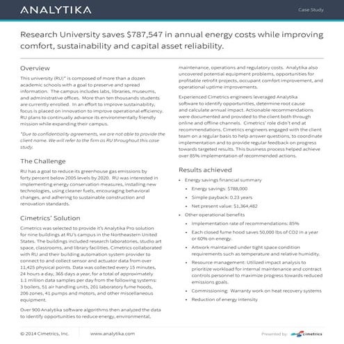 Case Study: Johnson Controls and Optimum Energy | PDF