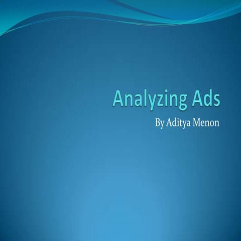 Analyzing ads | PPTX