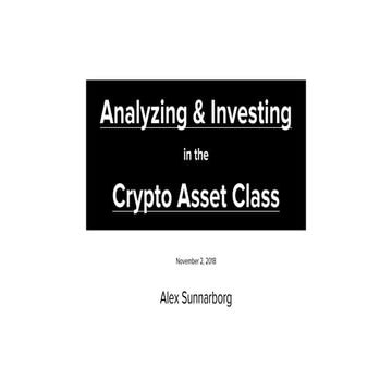 Analyzing & Investing in the Crypto Asset Class | PDF | Currencies ...
