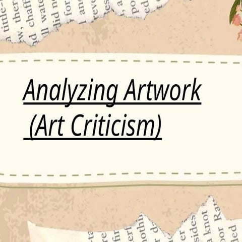 Analyzing Artwork.pptx powerpoint presentation | PPT