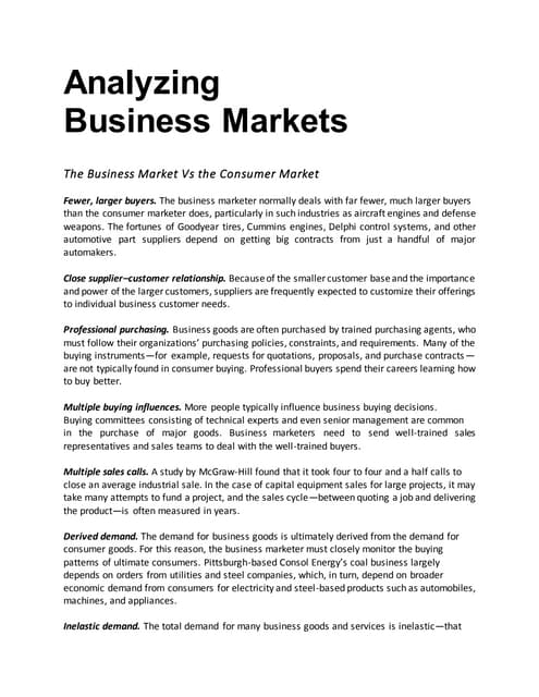 Business Market and Business Buyer Behavior - Philip Kotler & Gary ...