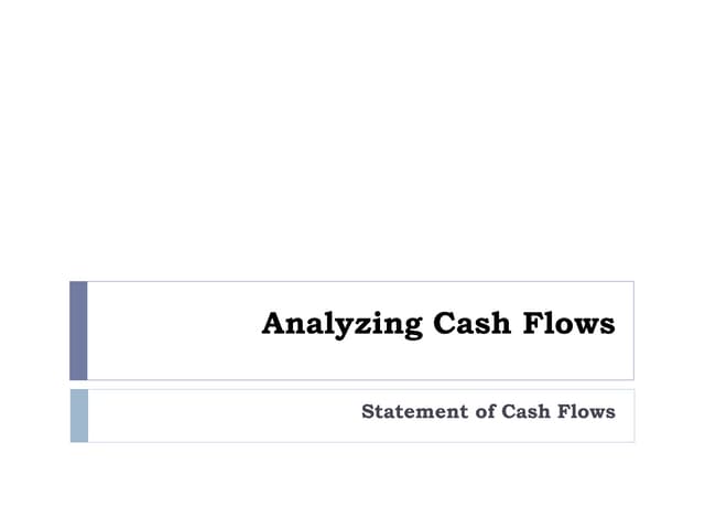 Cash Flow Statement | PPT